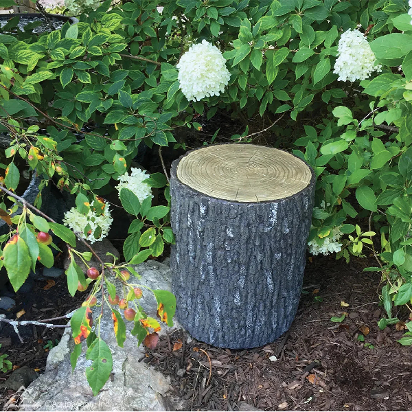 Outdoor Tree Stump With 4K UHD Battery Operated Wifi Camera
