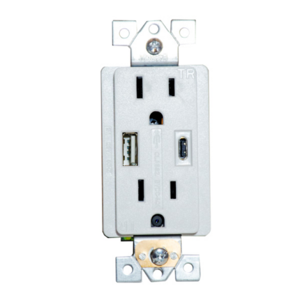 Functional Hardwired USB Receptacle Outlet Wifi 4K UHD Camera