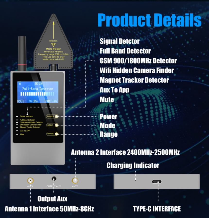 Apple Air Tag Audio Listening Frequency Scanner Detector