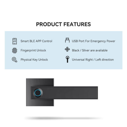 Wifi Bluetooth Fingerprint Smart Door Lock Lever Handle USA