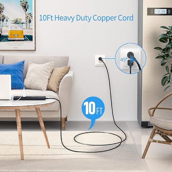 Surge Protector Power Strip USB Outlet With 4K UHD Wifi Camera